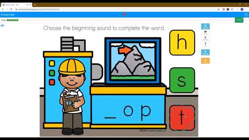 CVC Word Factory: Beginning Sounds Boom Cards by Creation Castle