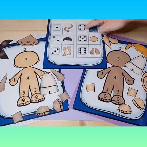 Body Parts Dice game by Nomadic Bee | TPT