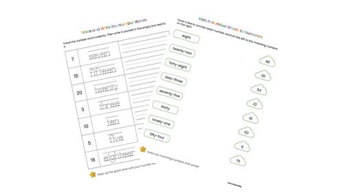 Year 1 Maths - Number & Place Value Workbook | 52 Printable Worksheets