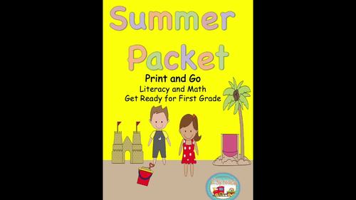 Kindergarten Summer Packet, Prepare For First Grade, Distance Learning