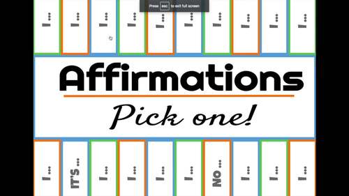 Affirmations: Goals and overcoming challenges by That McHealthy Classroom