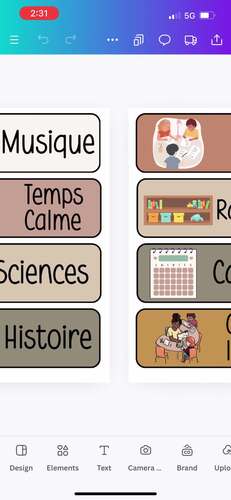 FRENCH Boho Classroom Visual Schedule | Classroom Schedule Cards | Editable