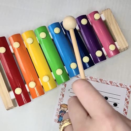 Valentine's Day Solfege Flashcard Elementary Music Bundle by Caffeinated J