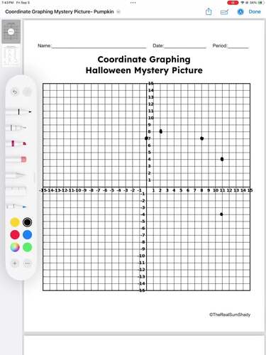 Halloween Pumpkin | Coordinate Graphing Mystery Picture Activity