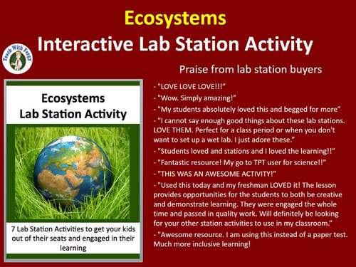 Ecosystems - 7 Engaging Lab Station Activities by Teach With Fergy