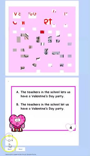 Valentine's Day Mystery Picture Magic Picture Reveal Grammar Practice