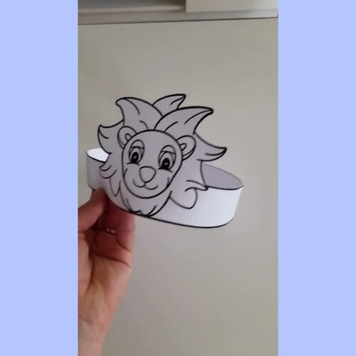 Lion paper crowns printable, Lion headband for preschool and up | TPT