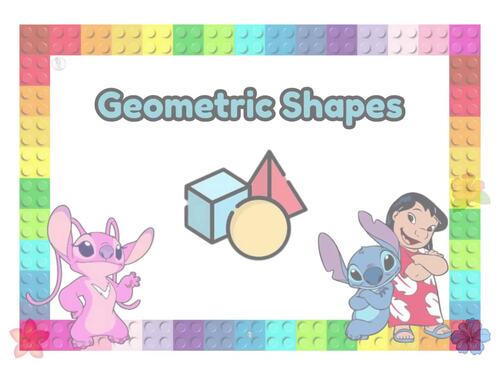LILO & STITCH Geometric 3D Shapes Poster | Faces, Edges, Vertices Math ...