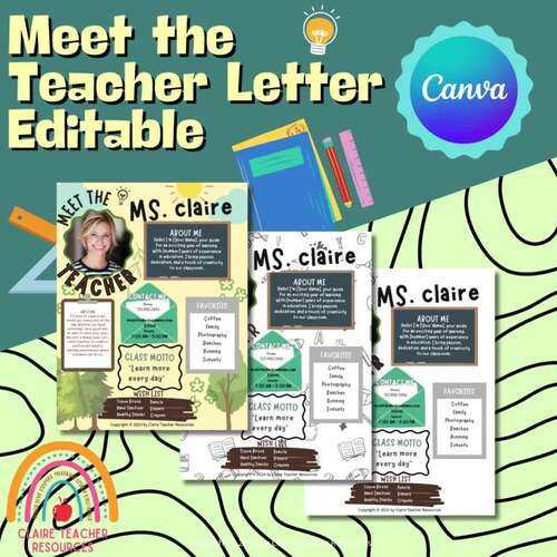 Meet the Teacher Letter | Editable Back to School Welcome Back Letter ...