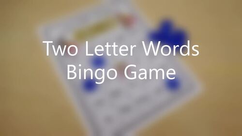 Two Letter Words Bingo | Popcorn Theme by Lessons by Molly | TPT
