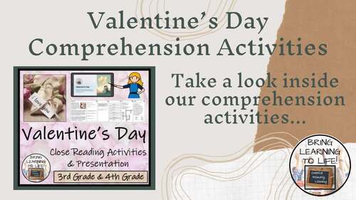 Valentines Day Close Reading Passage & Comprehension Activities | 3rd ...