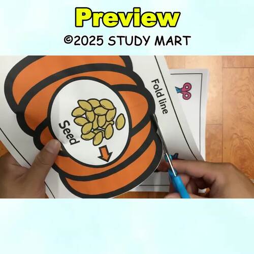 Pumpkin Life Cycle 3D Craft | Cut, Fold, Glue Activity for Fall Science