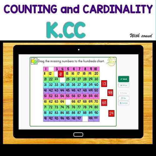 Counting and Cardinality Kindergarten Math Boom Cards - digital resource