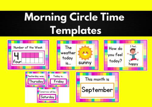 Morning Circle Time Templates | Word Wall | Bulletin Board Ideas