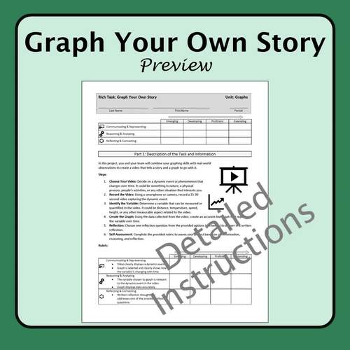 Graph Your Own Story Math Project | Line Graphs | Engaging, Creative, Fun!