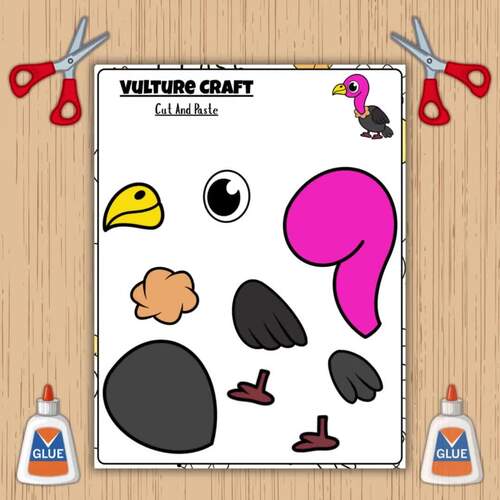 Vulture Craft | Bird Animal | Printable Project | Early Learning ...