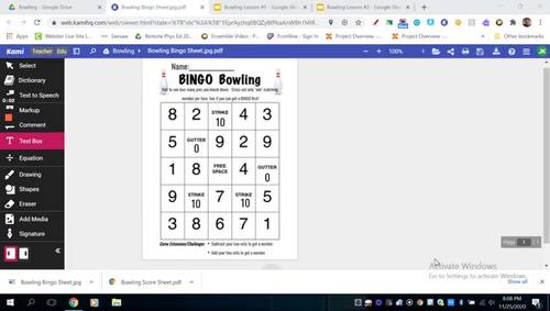 Bowling Bingo by Physical Fun | TPT