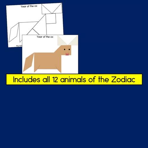 Chinese Lunar New Year Math Printable Tangrams Craft 2D Congruent Shape ...