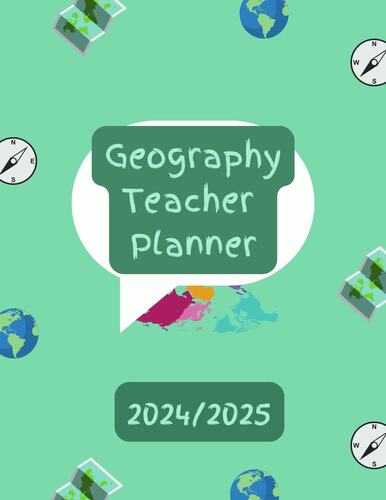 Geography Teacher Planner Printable PDF by Worksheet Whisperer | TPT