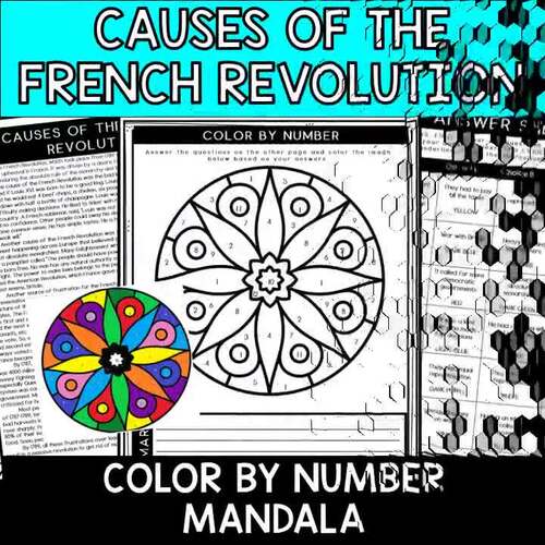 French Revolution Causes Color by Number - Reading Comprehension Activity