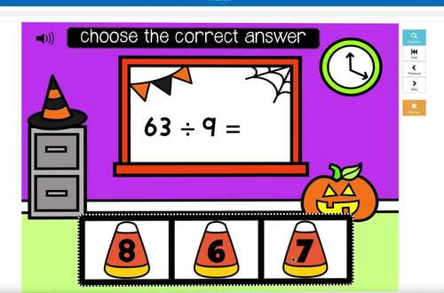 Halloween Division Facts 1-10 Boom Cards™ Distance Learning | TPT