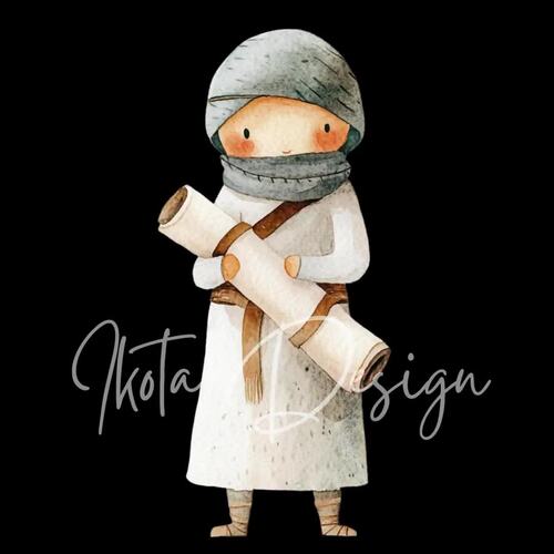 Elijah and the Prophets of Baal Watercolor Clipart by Ikota Design