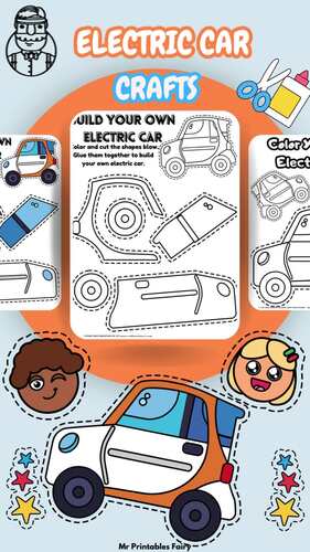 Electric Car Craft Template | Transportation Crafts Activities ...