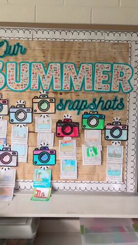 Back to School Summer Snapshots Activity & Bulletin Board by CKLAinthird