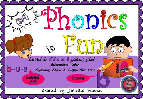 (3A-E) PHONICS IS FUN f l o u b giant girl (BUNDLE) DISTANCE LEARNING