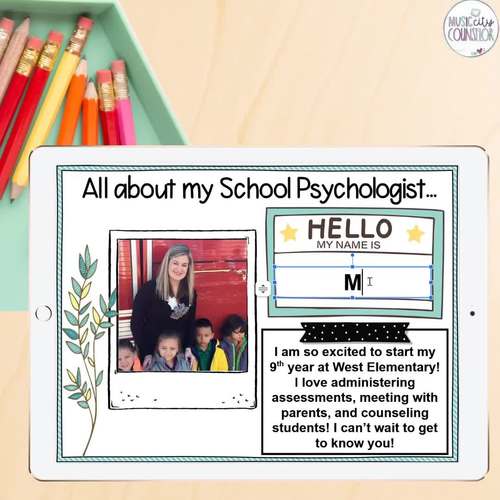 Meet the School Psychologist Lesson In-Person & Digital Learning