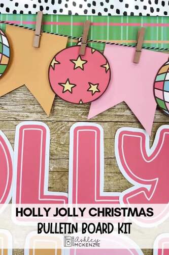 Jolly Christmas Bulletin Board Kit Christmas Door Decor December ...