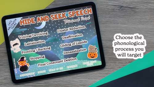 Minimal Pairs Hide & Seek Speech Halloween Theme - PPT & Boom Cards™ 9 ...