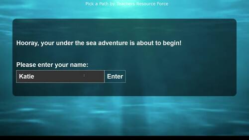 Grades 3-5 Pick A Path Under the Sea Pick Your Own Adventure Digital ...