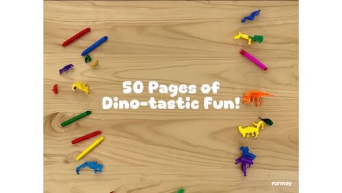 Preschool Dinosaur Activity Pack | Letter Tracing, Coloring & Counting