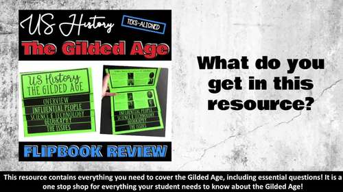 US History Study Guide Flipbook: The Gilded Age by Couple of Teachers