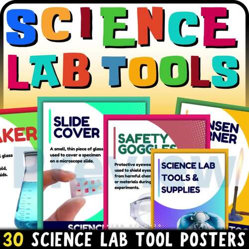 Science Lab Tool Posters | STEM Lab Equipment Classroom Decor Bulletin ...