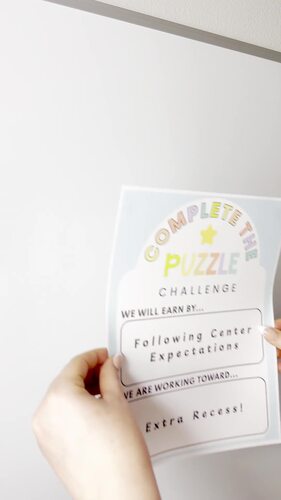 Spring Whole Class Rewards System | April Behavior Management Puzzle