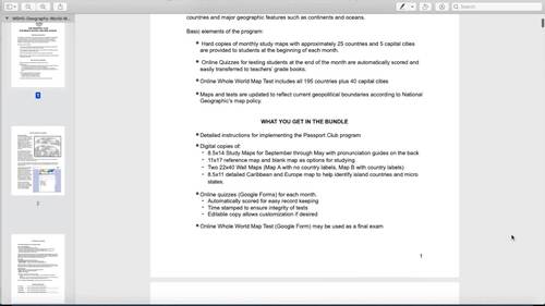 Middle School and High School World Geography Maps and World Map Tests ...