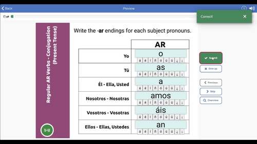 Spanish Boom Cards Regular AR Verbs Conjugation (Present Tense) +Vosotros