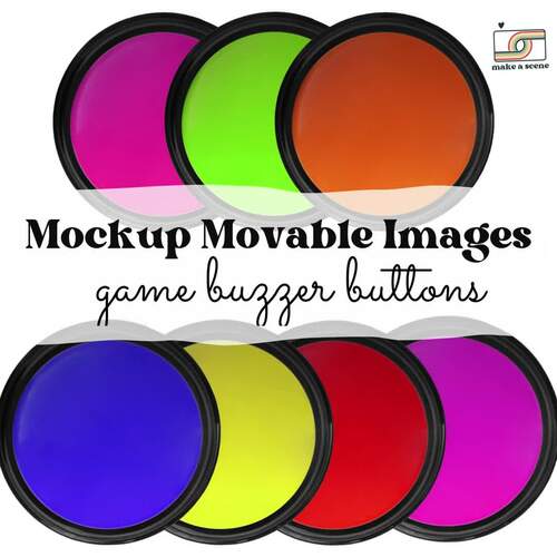 Game Buzzer Button Mockup Movable Elements - PNG Files Transparent ...