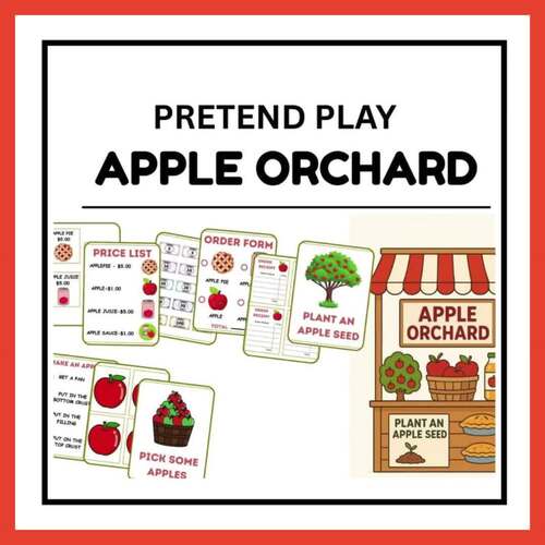 Apple Orchard Pretend Play | Montessori Dramatic Play Printables for ...