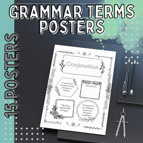 Grammar Terms Posters (English Language Arts ELA Classroom Décor)