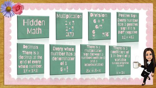 "Hidden Math" Interactive Bulletin Board by Here you can BLOOM | TpT