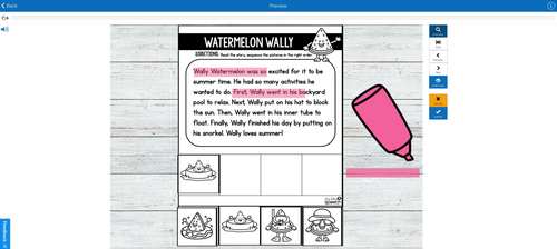 Summer Sequence and Answer - Summer Speech Therapy and Language Activities