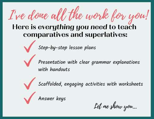 Comparatives and Superlatives English Grammar Lessons for Adult ESL and ELL