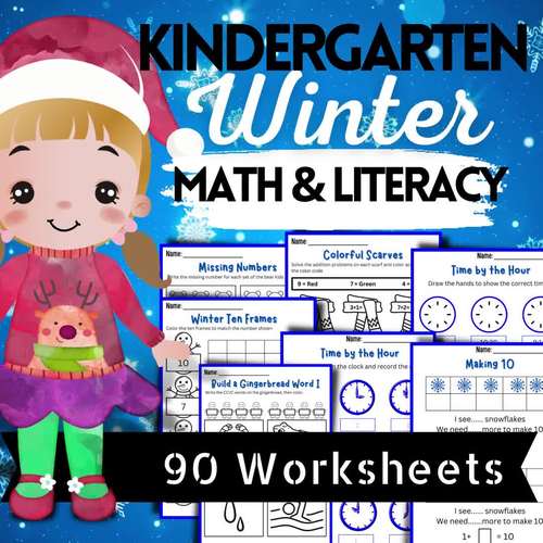 Winter Math and Literacy Packet NO PREP by Teaching Materials Corner