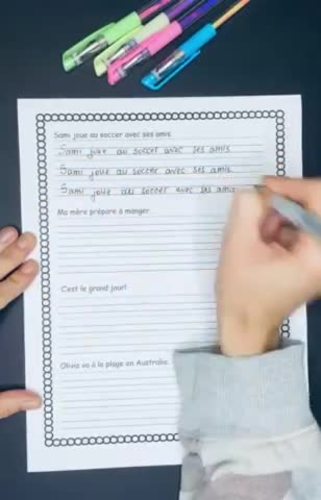 Cahier de calligraphie des phrases - sentence calligraphy book | TPT