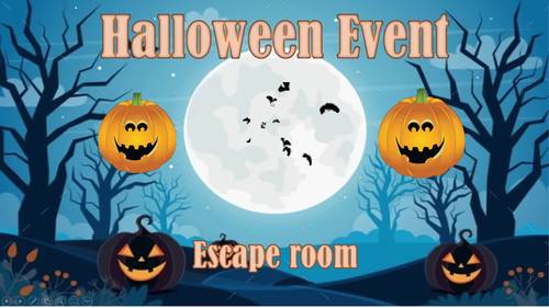 Halloween Escape Room ESL/ESOL PowerPoint Presentation + Escape Room Clues