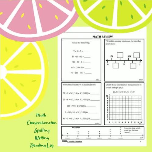 Independent Worksheets - Incoming 6th Graders by A Thinker's Toolbox