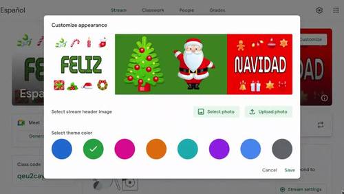 Google Classroom Banners - Navidad by NATAM | TPT